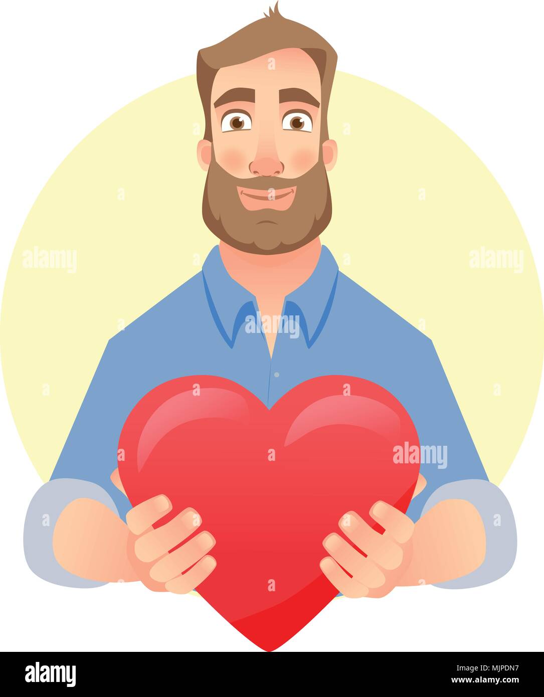 man gives heart Stock Vector Image & Art - Alamy