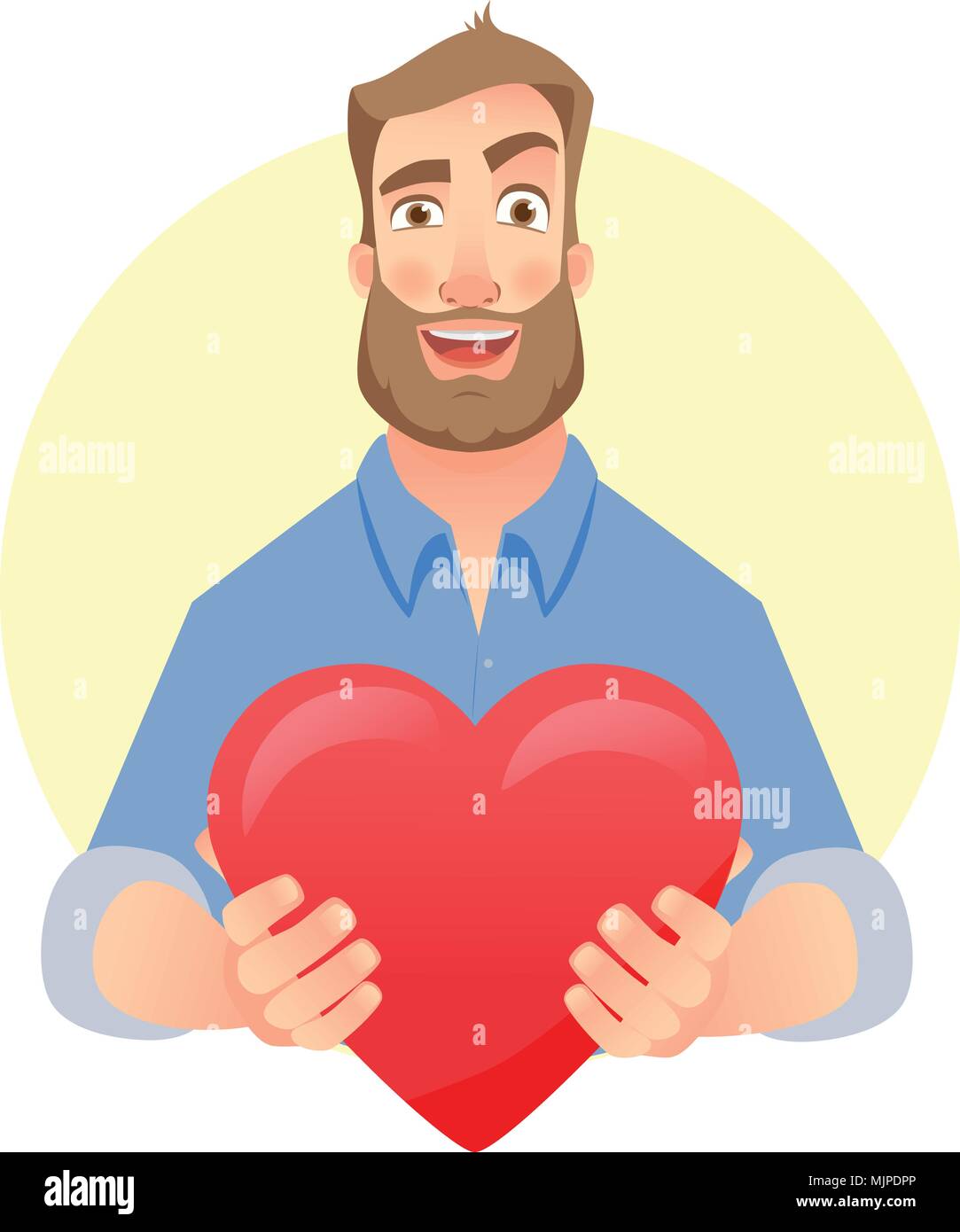 man gives heart Stock Vector Image & Art - Alamy