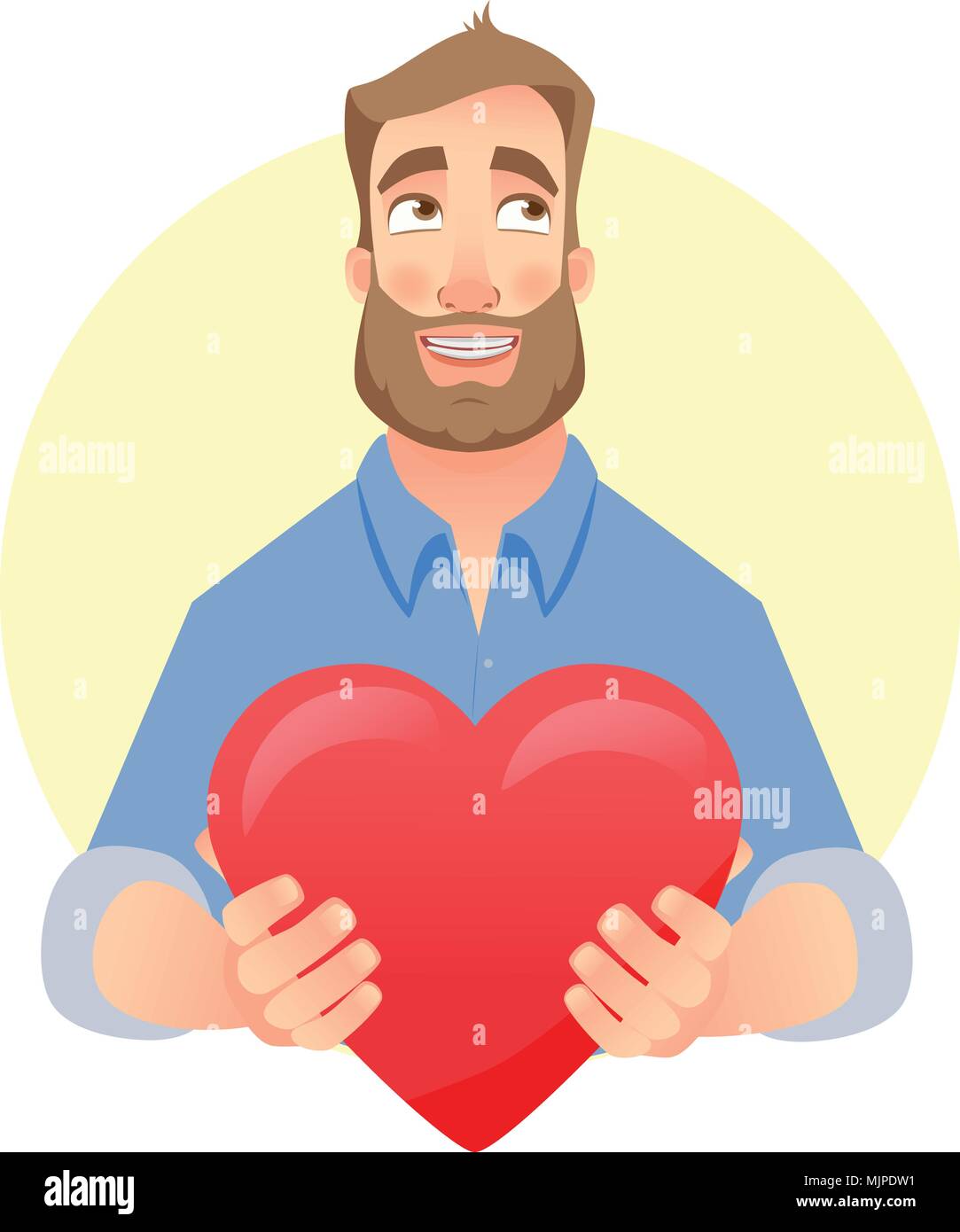 man gives heart Stock Vector Image & Art - Alamy