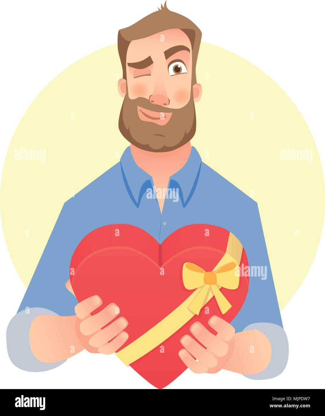 man gives heart Stock Vector Image & Art - Alamy