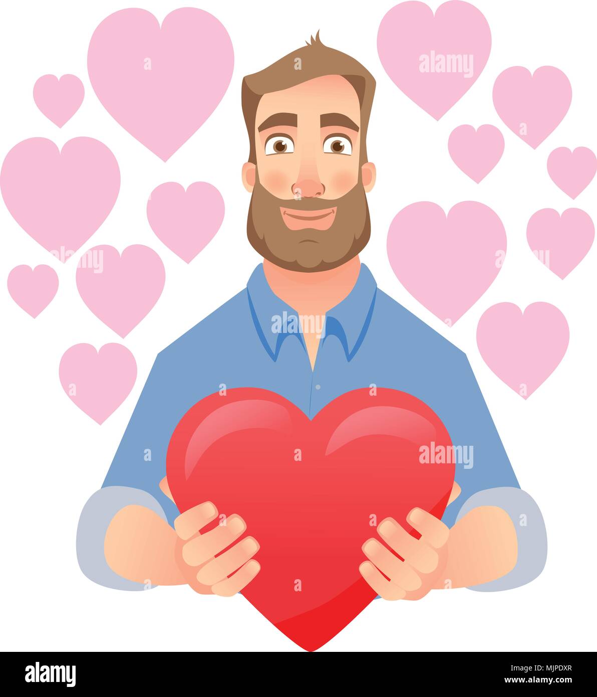 man gives heart Stock Vector Image & Art - Alamy