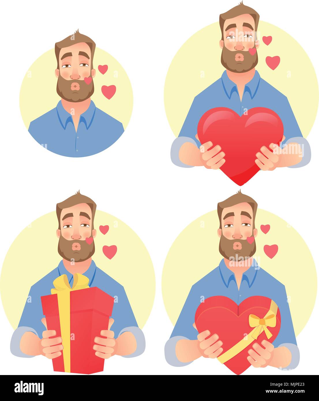 Man in love holding Stock Vector Images - Alamy