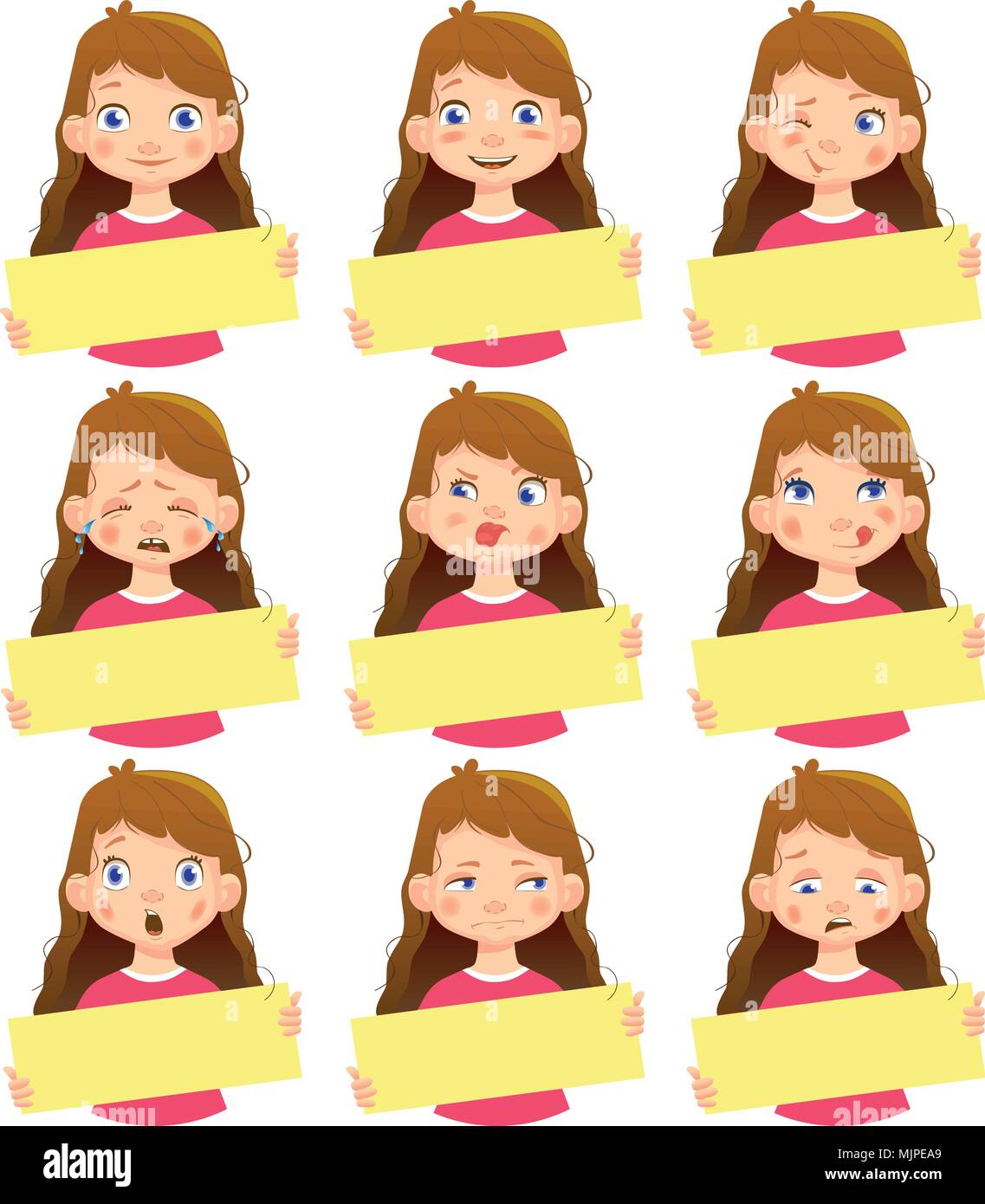 Happy student girl holding Stock Vector Images - Alamy