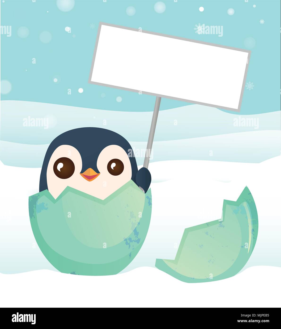 Penguin holding baby egg Stock Vector Images - Alamy