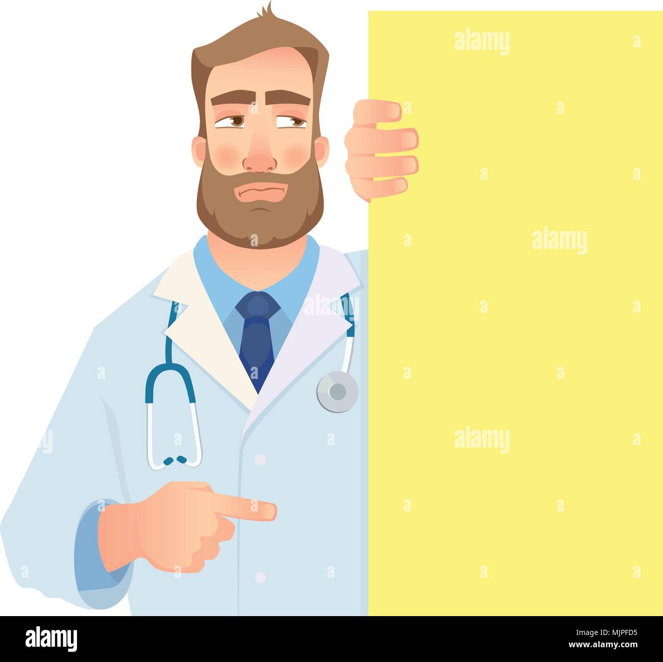 doctor holding blank signboard Stock Vector Image & Art - Alamy