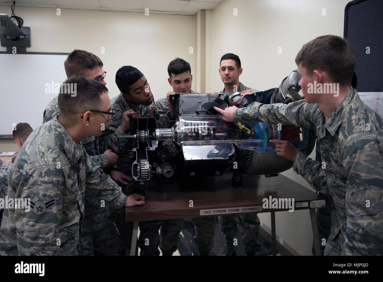 Students in the 361st Training Squadron aerospace ground equipment ...