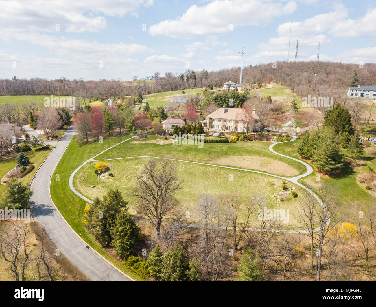 Aerial of Homes in North York, Pennsylvania Stock Photo - Alamy