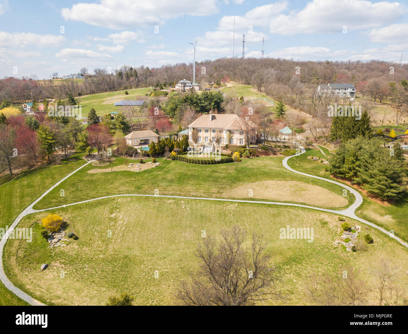 Aerial of Homes in North York, Pennsylvania Stock Photo - Alamy