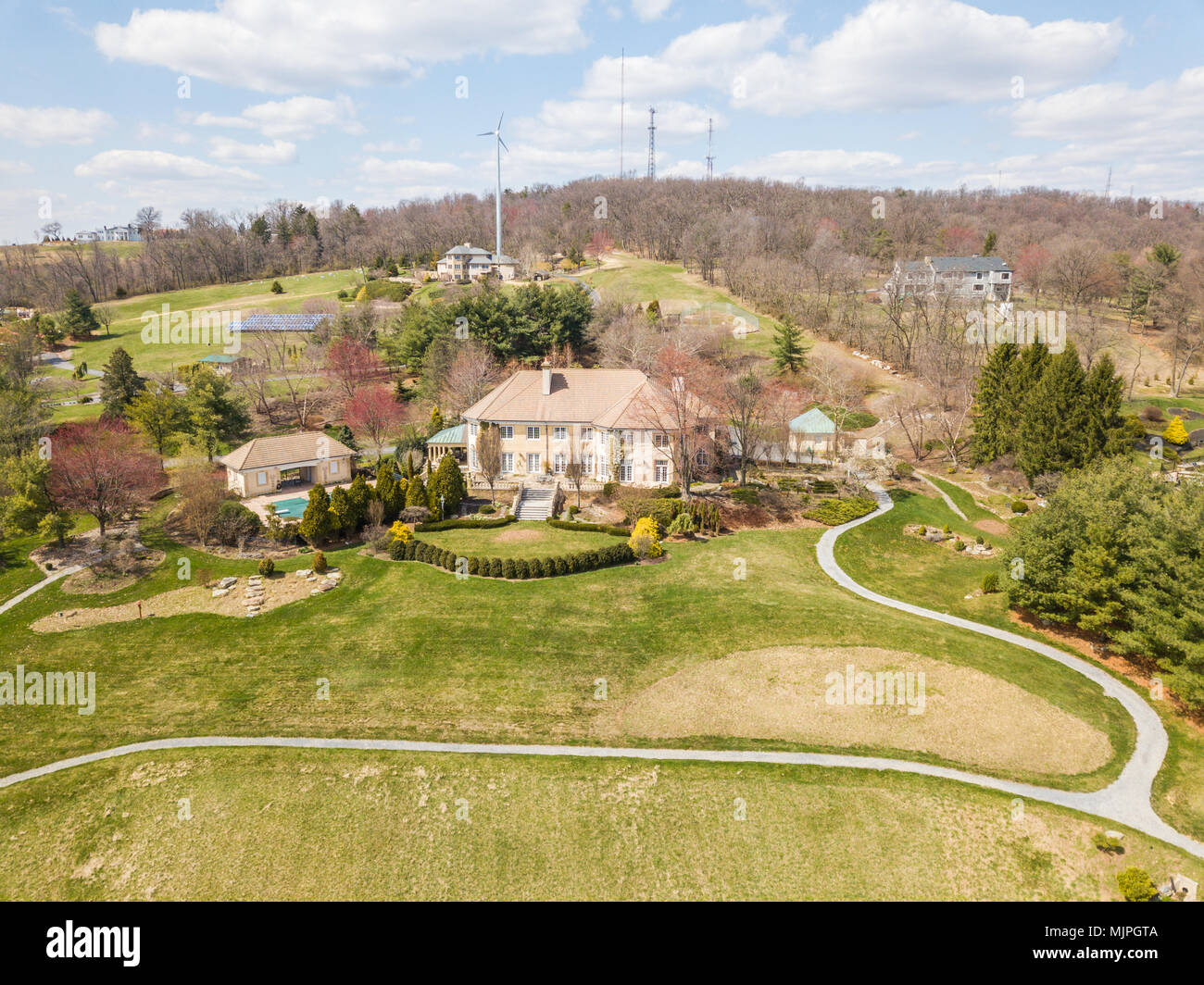 Aerial of Homes in North York, Pennsylvania Stock Photo - Alamy