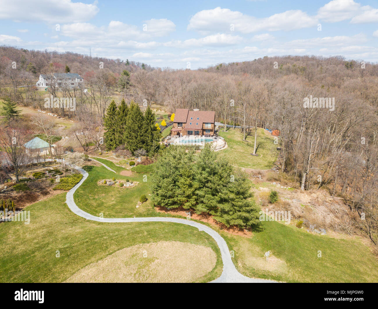 Aerial of Homes in North York, Pennsylvania Stock Photo - Alamy