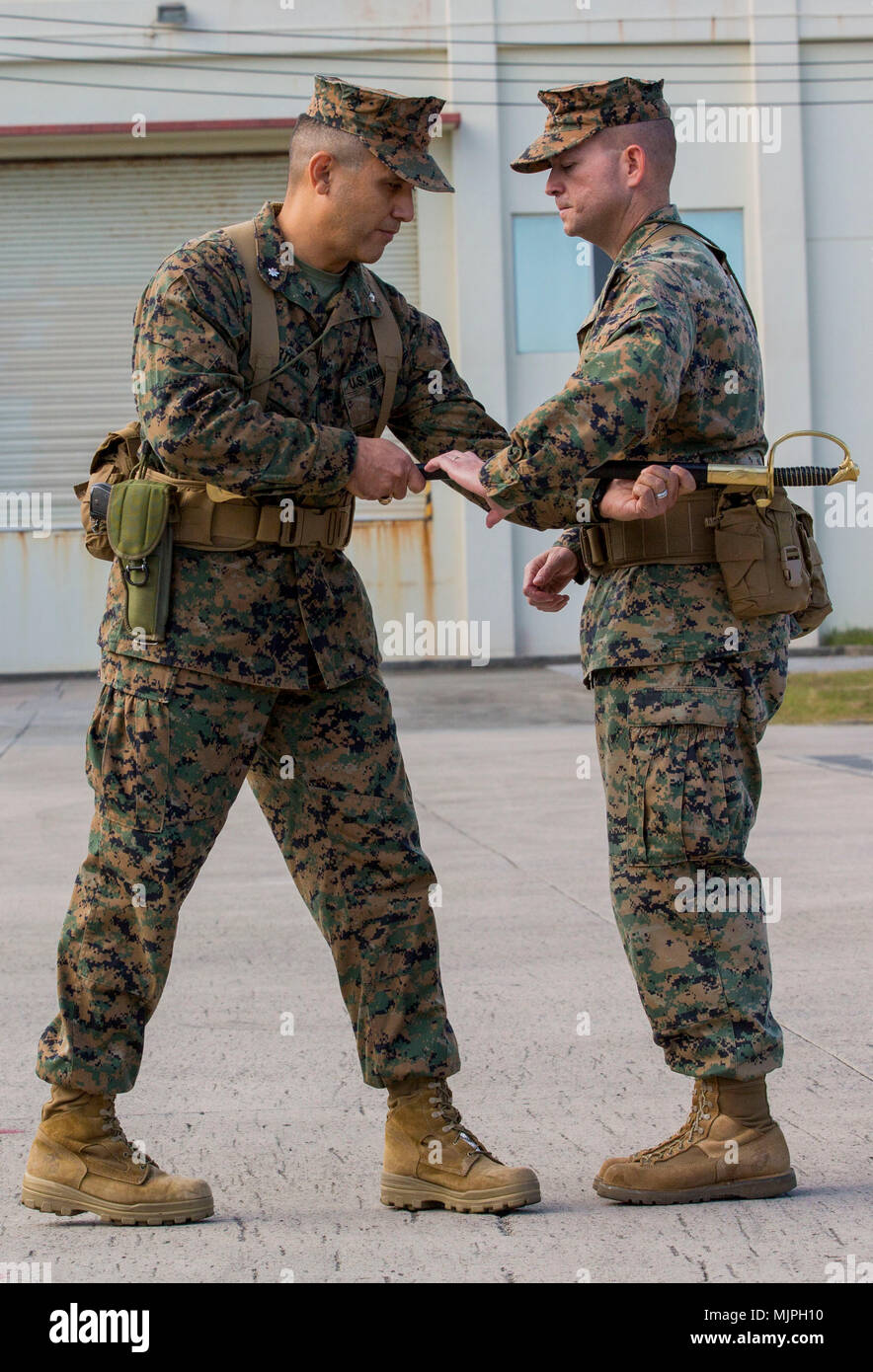 U.S. Marine Corps Lt. Col. Pierre Bertrand, commanding officer, Marine ...