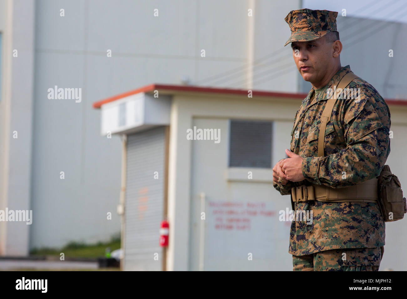 U.S. Marine Corps Lt. Col. Pierre Bertrand, commanding officer, Marine ...
