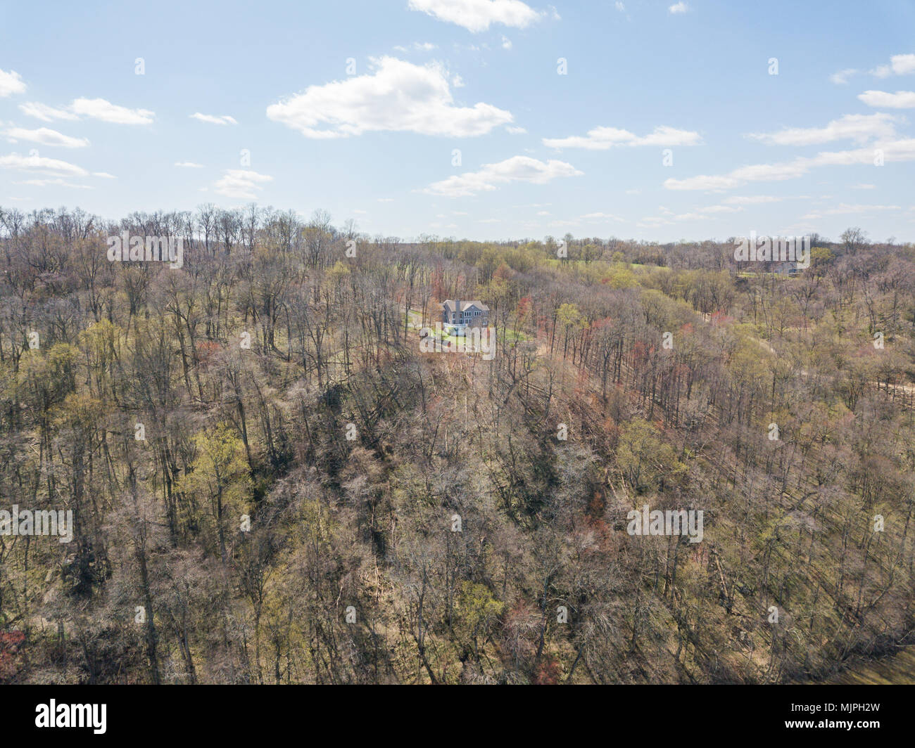 Aerial of Susquehanna River and Surrounding Area in Delta, Pennsylvania ...