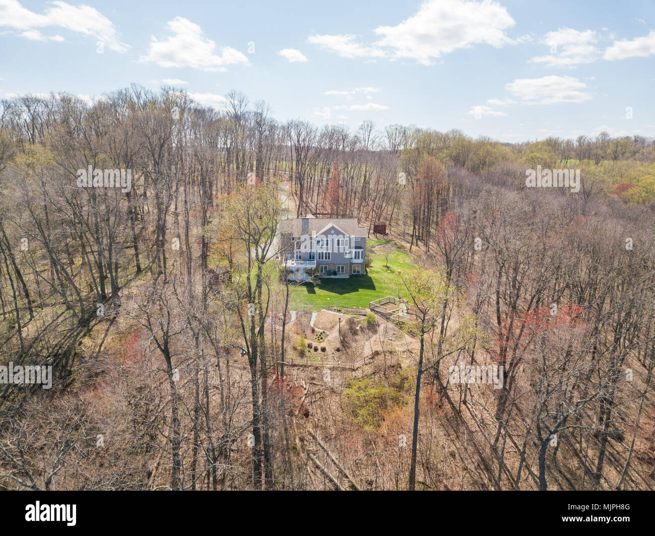 Aerial of Susquehanna River and Surrounding Area in Delta, Pennsylvania ...
