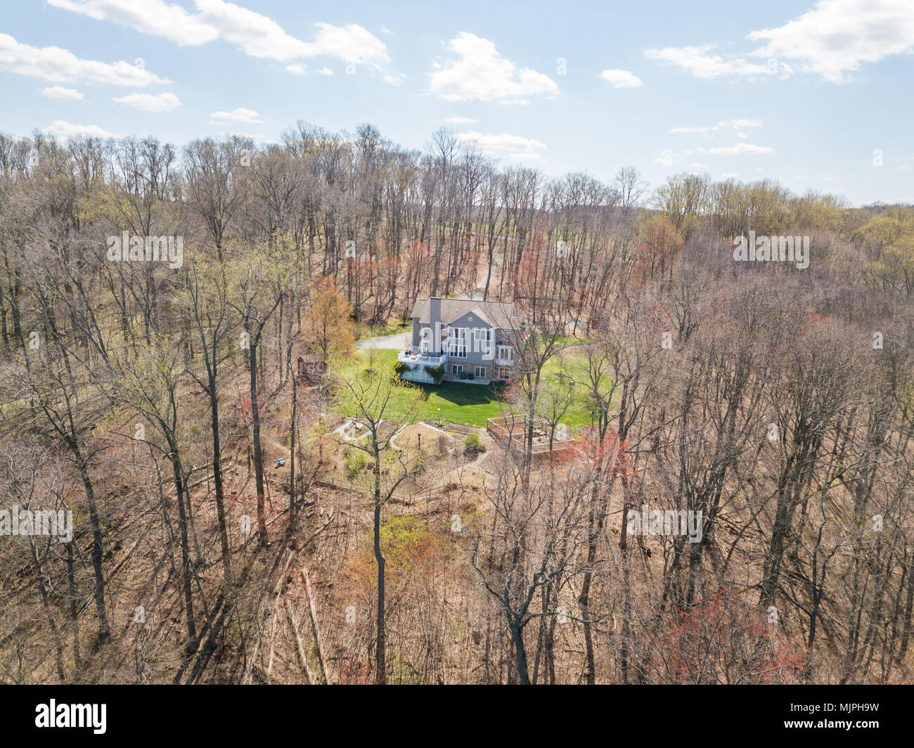 Aerial of Susquehanna River and Surrounding Area in Delta, Pennsylvania ...