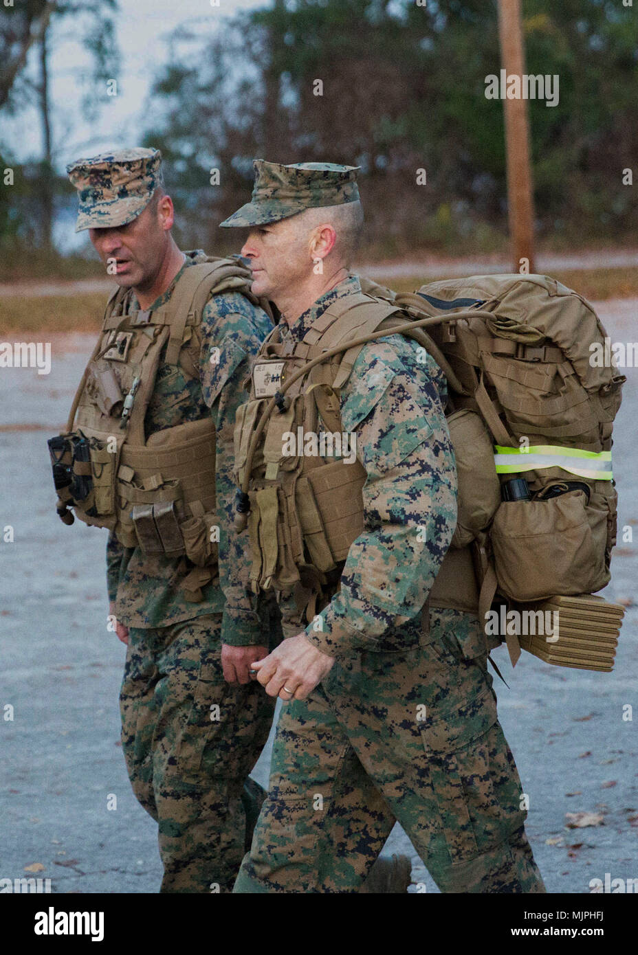 U.S. Marine Corps Maj. Gen. John K. Love, commanding general, right ...