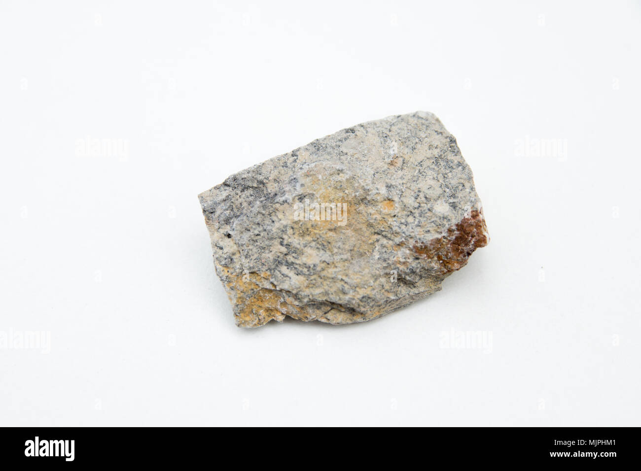 extreme close up with a lot of details of kaolinite mineral isolated ...