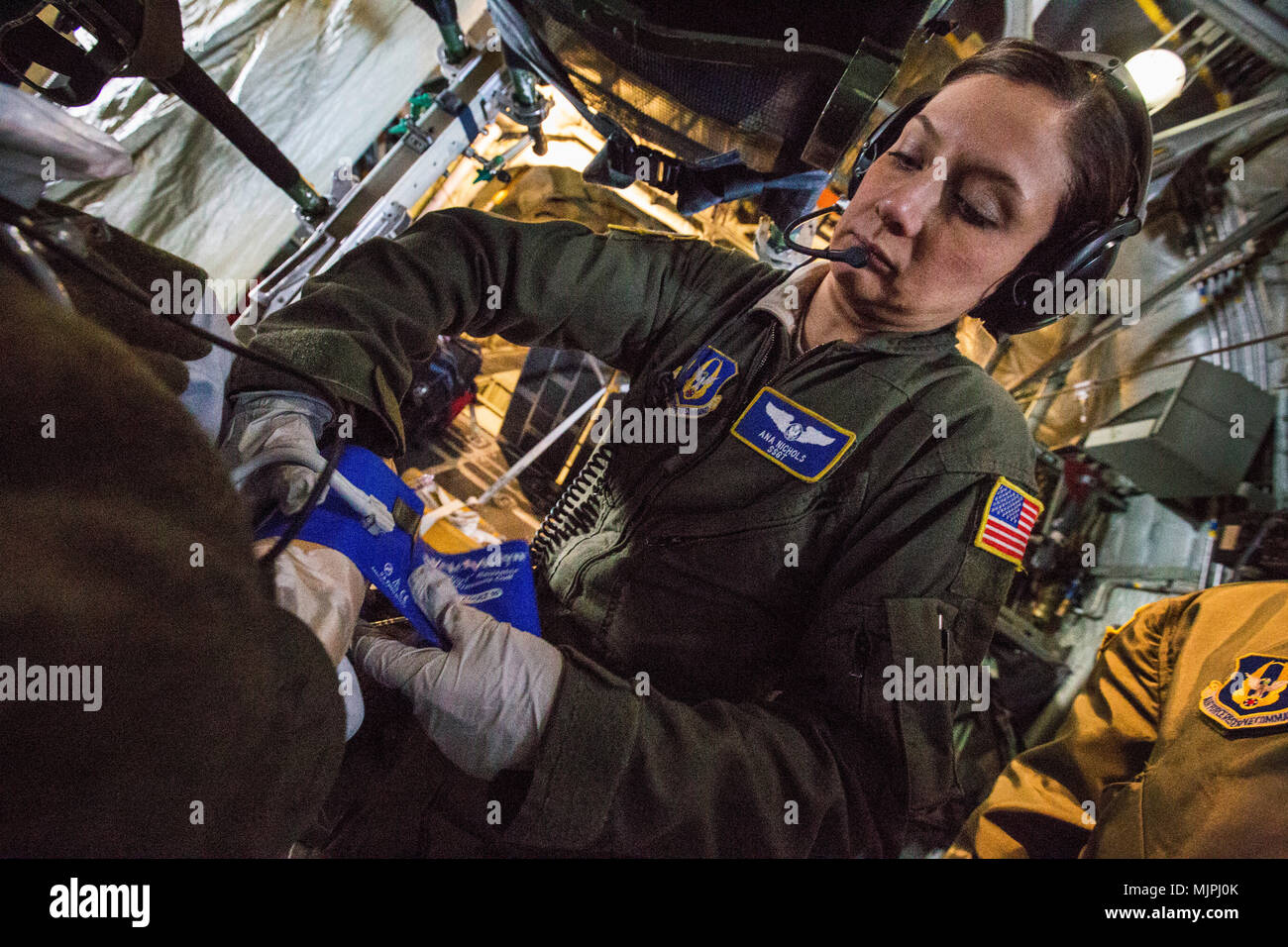 U.S. Air Force Staff Sgt. Ana Nichols an aeromedical evacuation ...