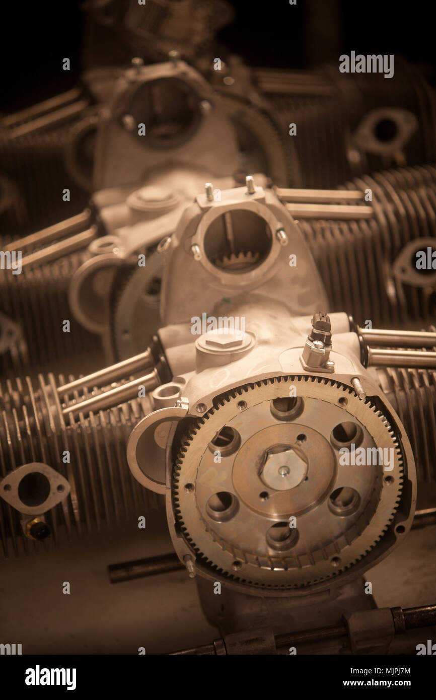 Color detail of motorcycle boxer engines in a row Stock Photo - Alamy