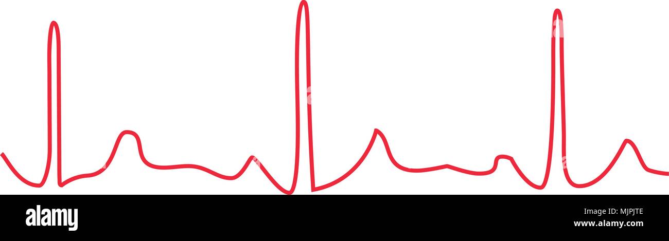 cardiogram on white background Stock Vector Image & Art - Alamy
