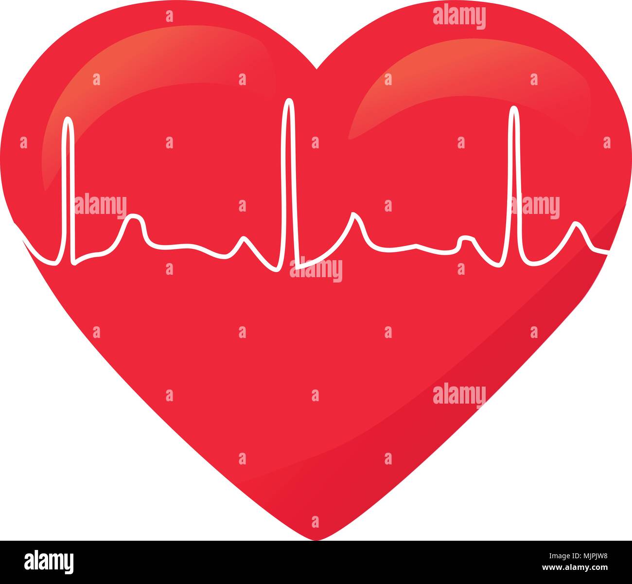 heart and cardiogram Stock Vector Image & Art - Alamy
