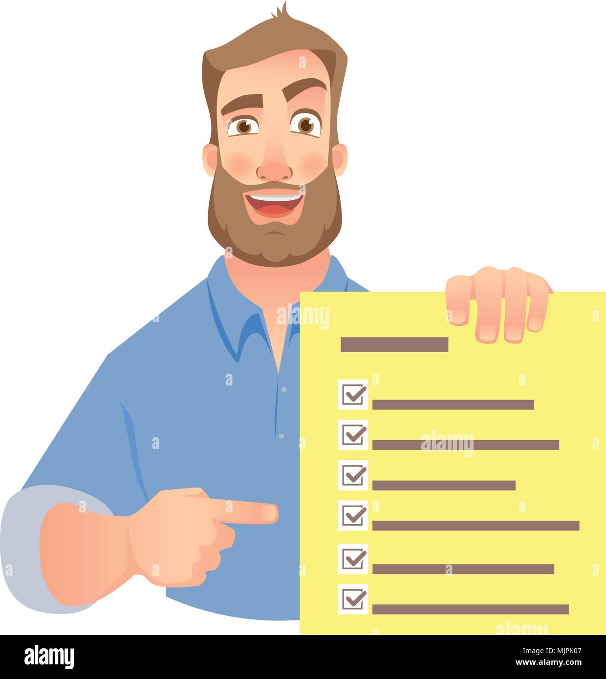 Checklist cartoon hi-res stock photography and images - Alamy