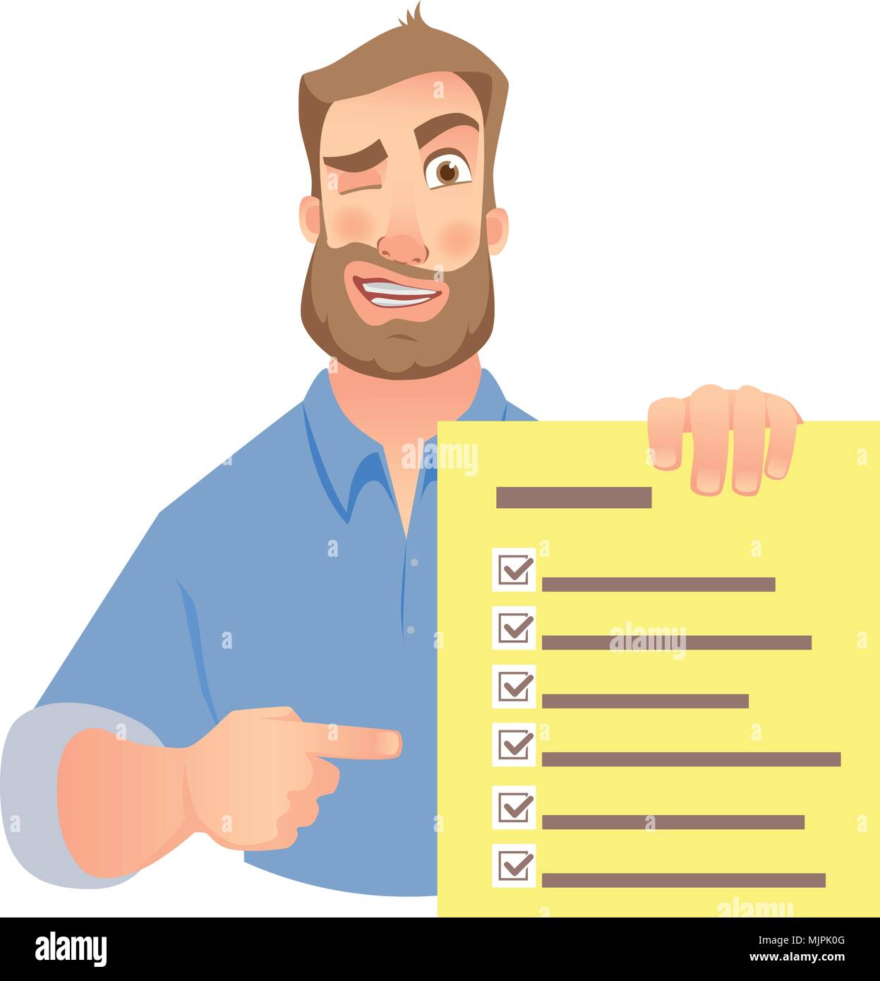 Checklist cartoon Stock Vector Images - Alamy