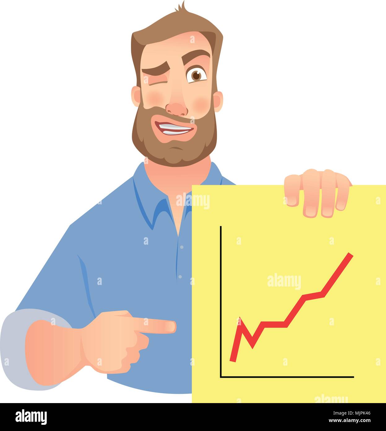 man holding graphs Stock Vector Image & Art - Alamy