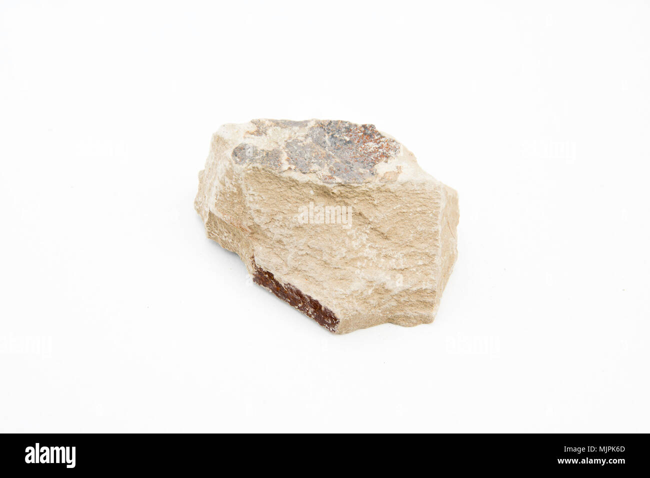 extreme close up with a lot of details of shale isolated over white ...