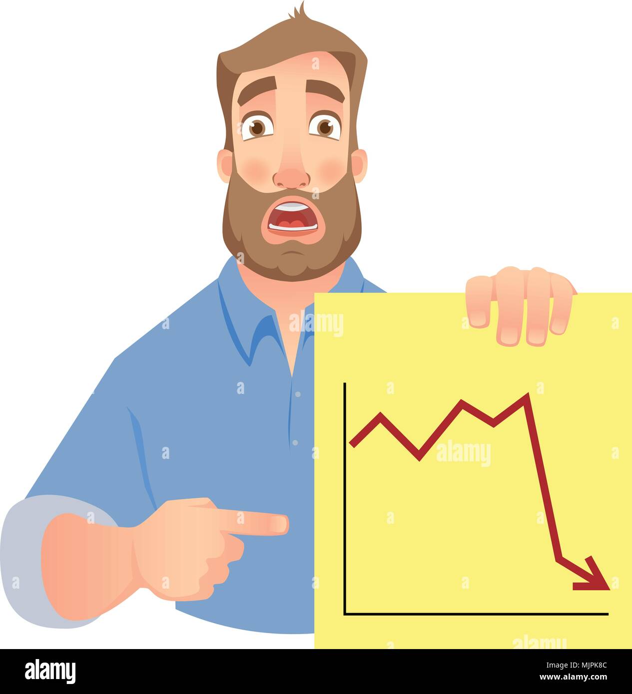 man holding graphs Stock Vector Image & Art - Alamy