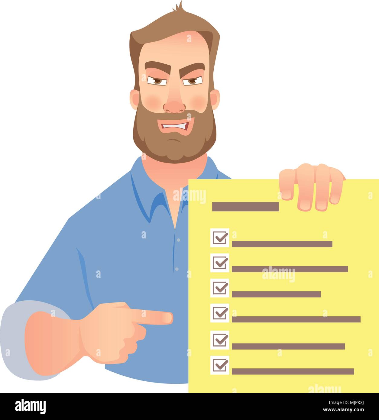 man holding checklist Stock Vector Image & Art - Alamy