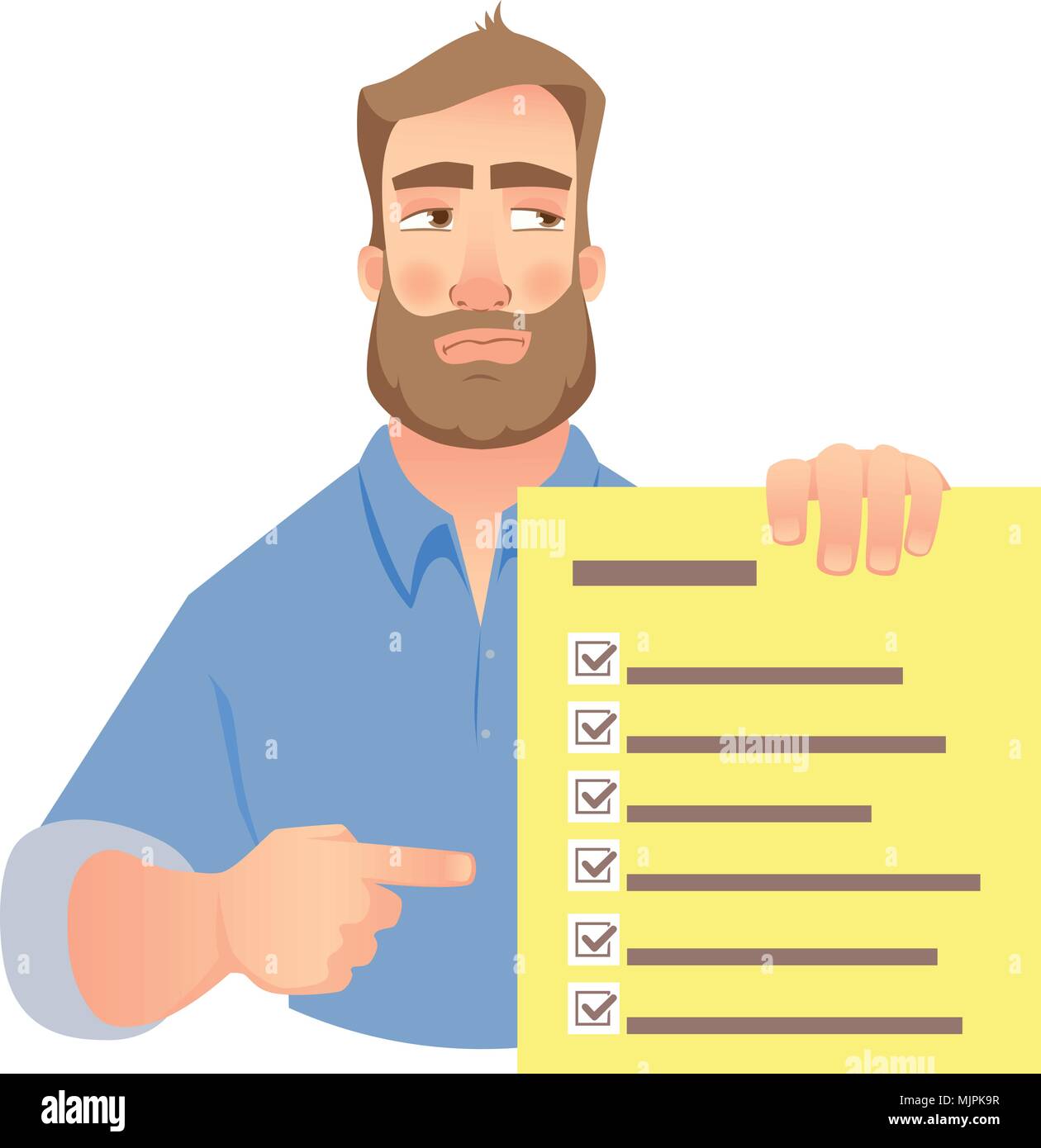 man holding checklist Stock Vector Image & Art - Alamy