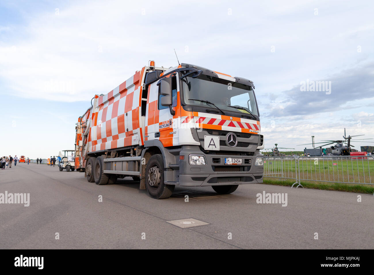 BERLIN / GERMANY - APRIL 28, 2018: German garbage truck from Berlin ...