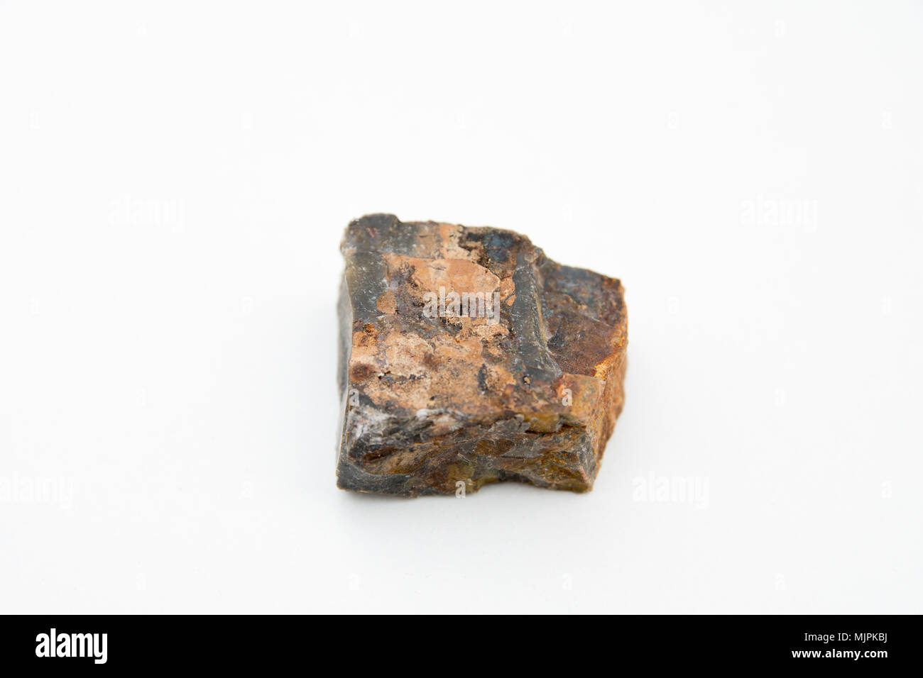 extreme close up with a lot of details of siliceous rock isolated over ...