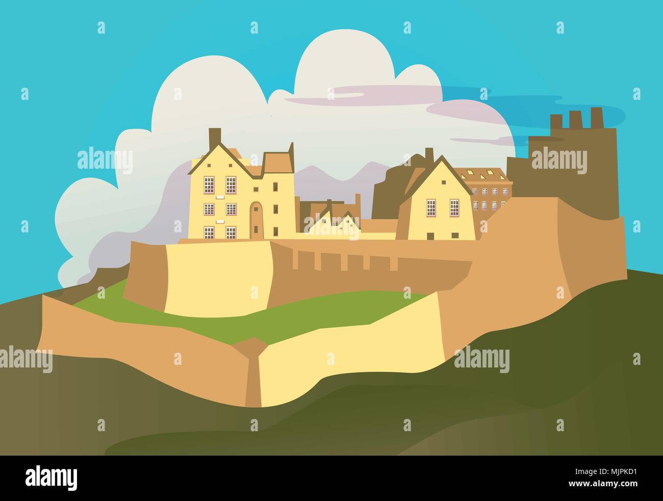 House in mountains flat Stock Vector Images - Alamy