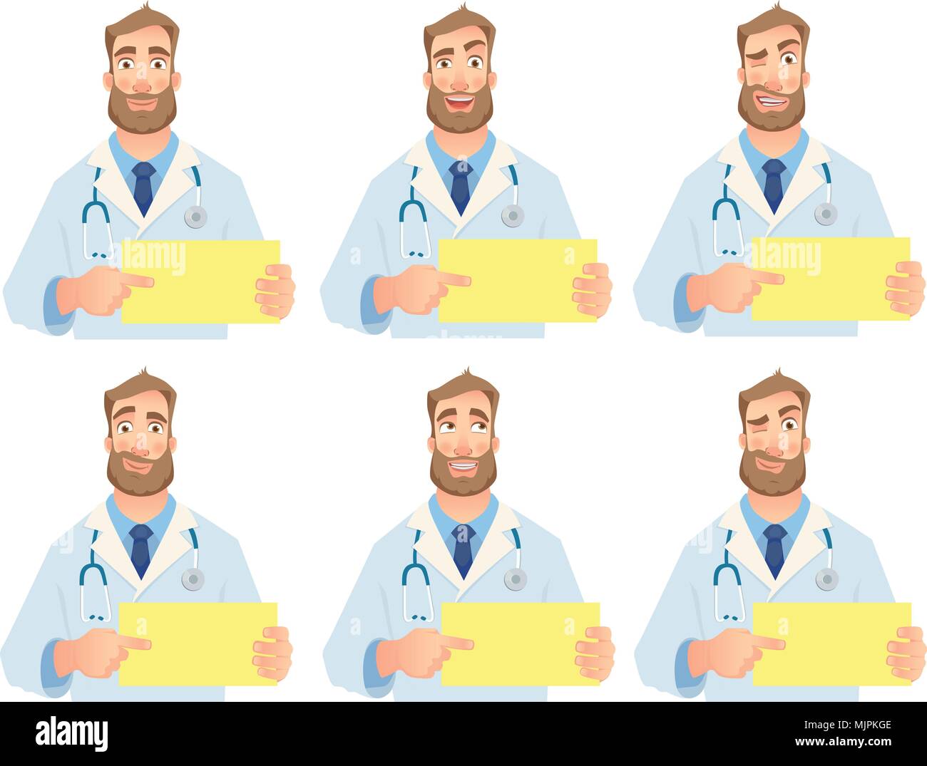 doctor holding blank sign Stock Vector Image & Art - Alamy