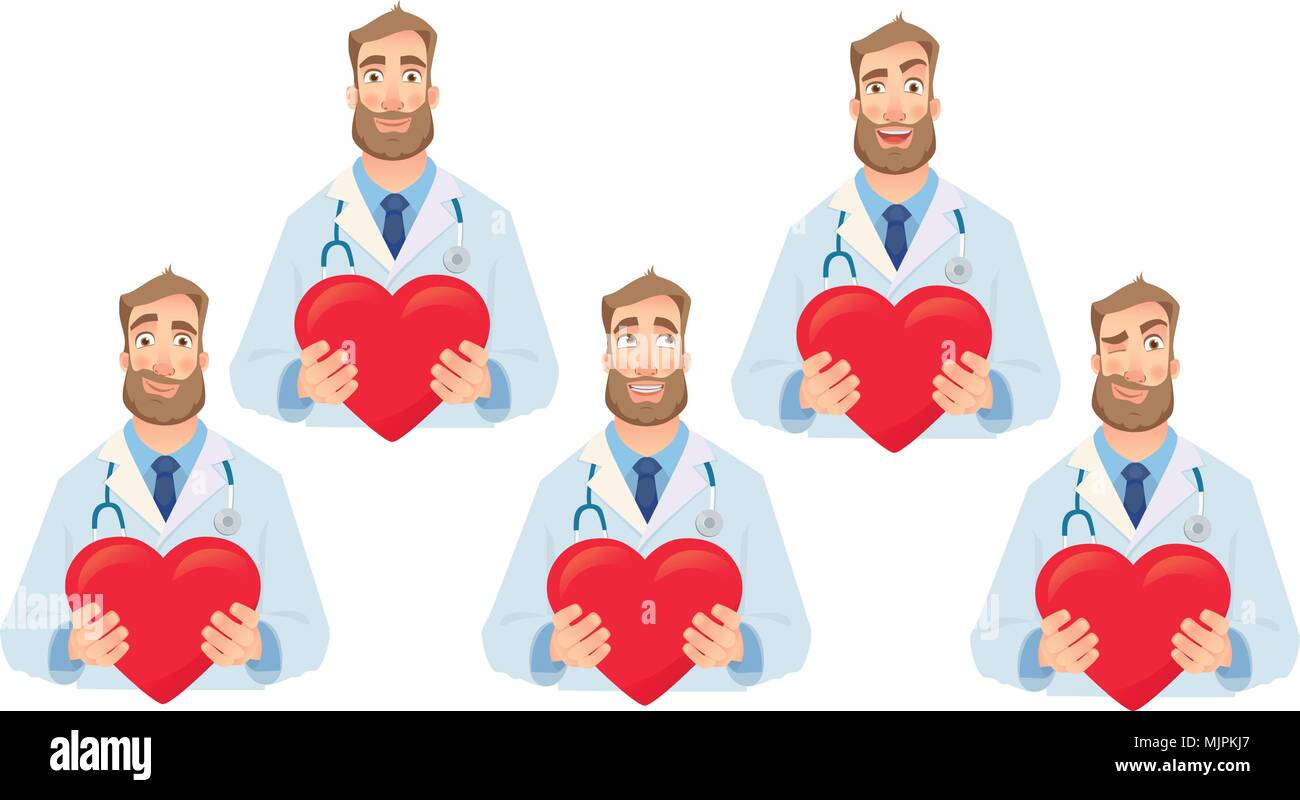 Man smiling holding red Stock Vector Images - Alamy