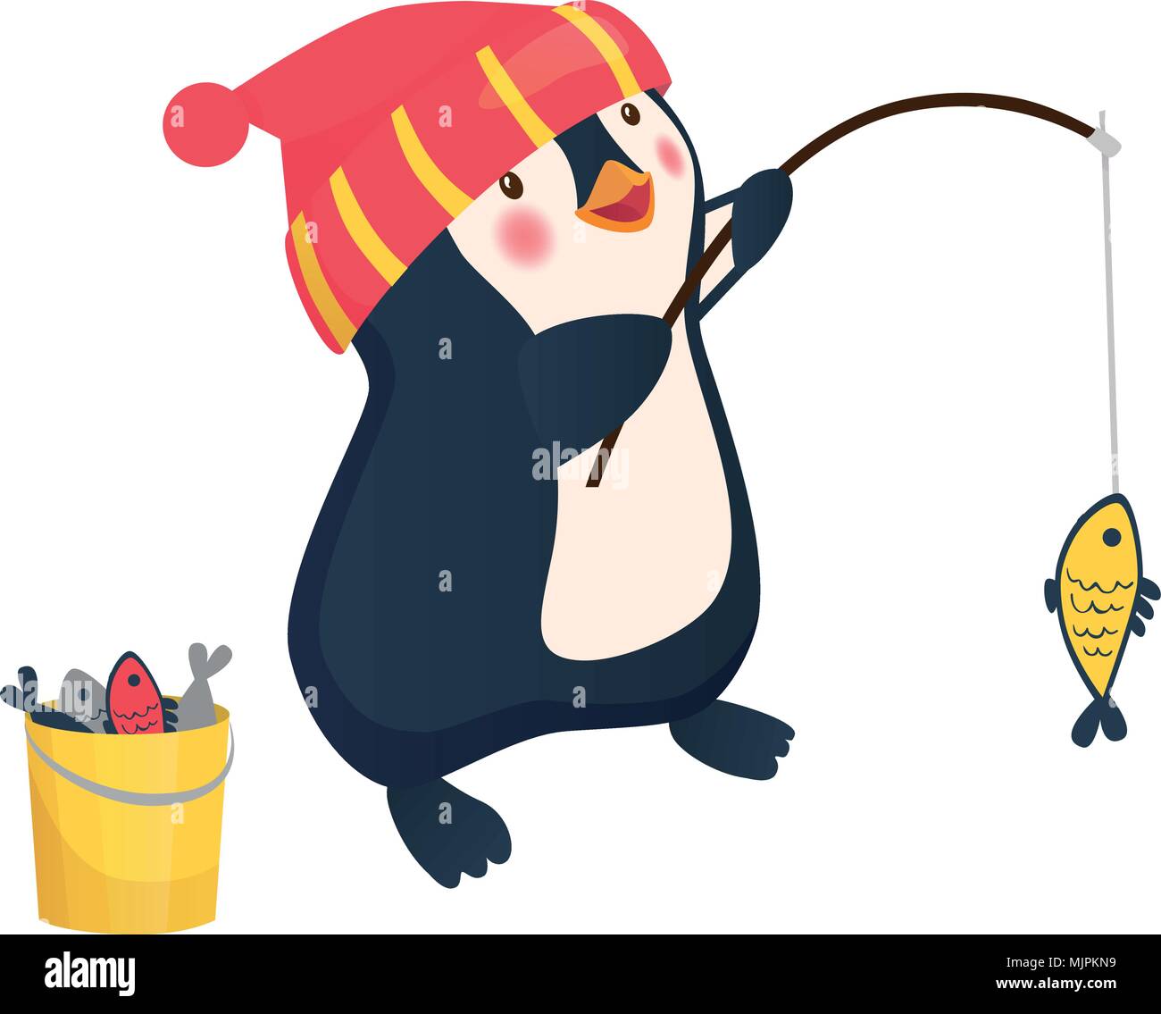 Bird catch fish Stock Vector Images - Alamy