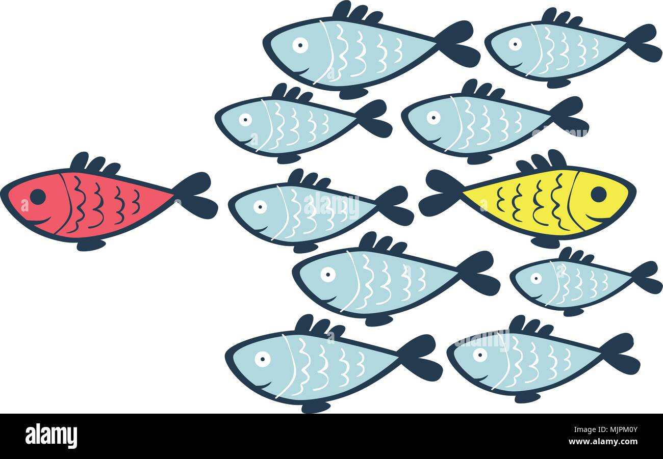 school of fish Stock Vector Image & Art - Alamy
