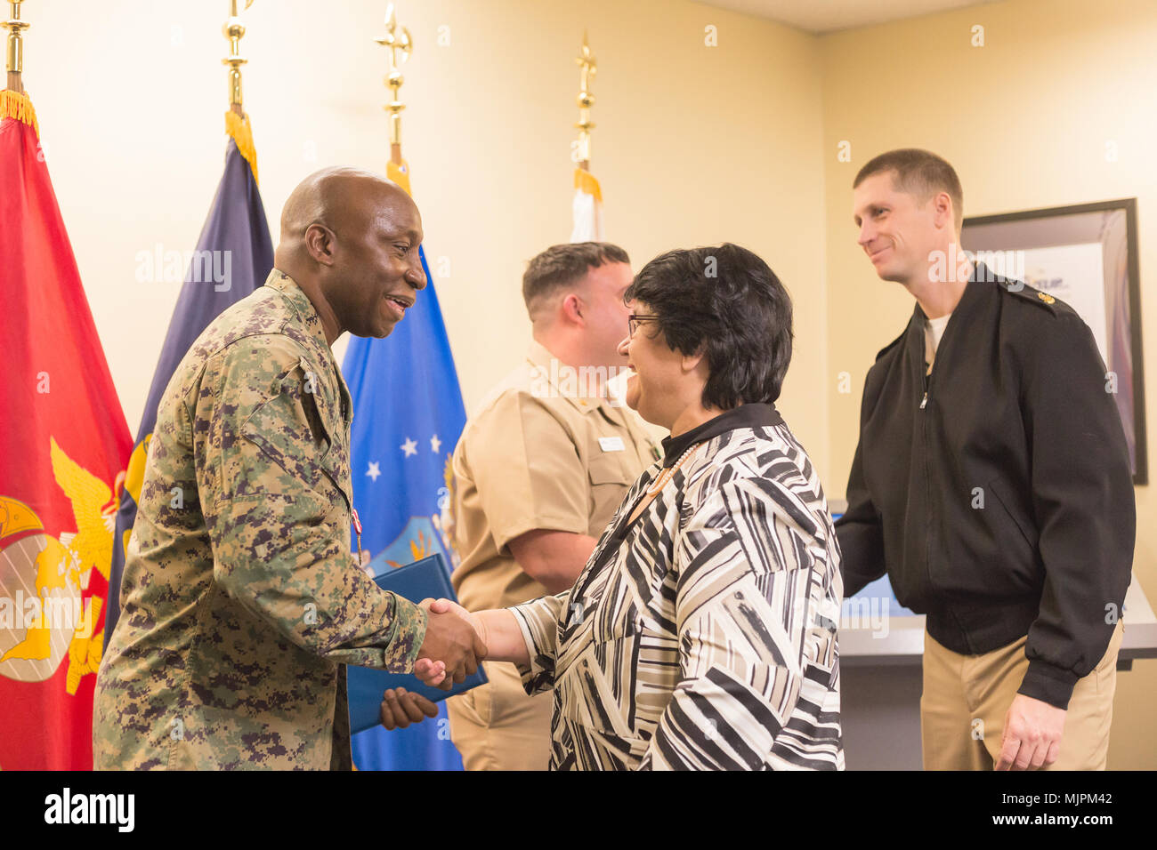 MECHANICSBURG, Pa. (Dec. 14, 2017) – A Marine Corps officer and Navy ...