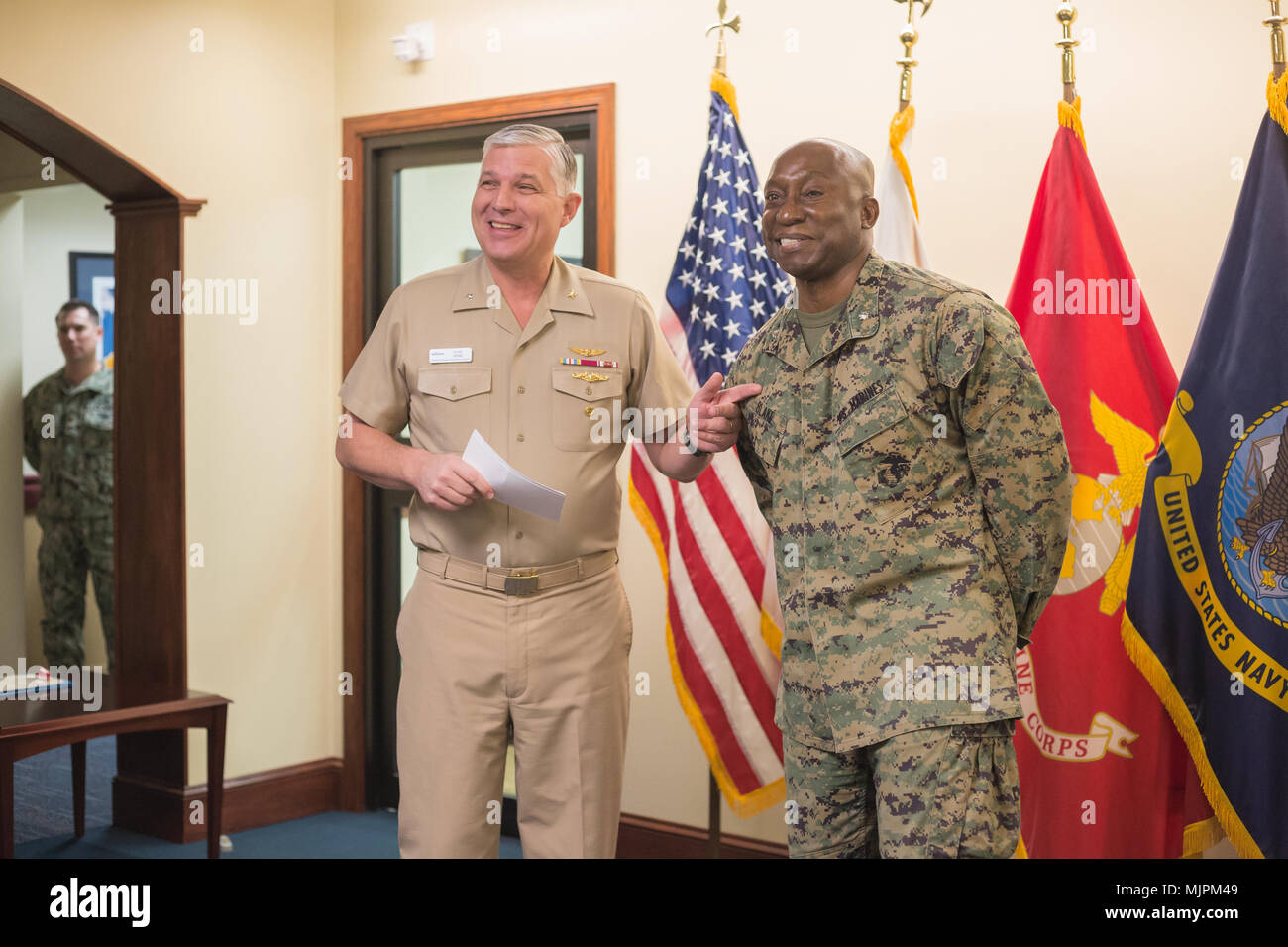 MECHANICSBURG, Pa. (Dec. 14, 2017) – A Marine Corps officer and Navy ...