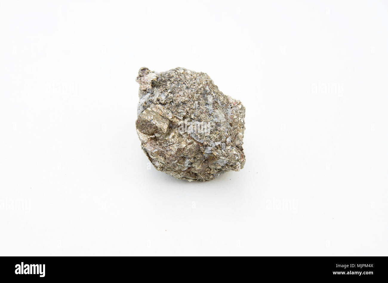 extreme close up with a lot of details of pyrite mineral isolated over ...