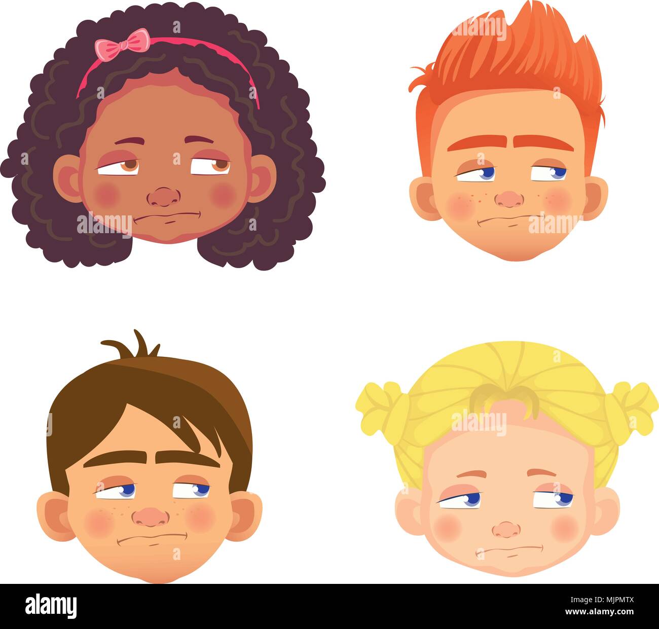 Cartoon serious face hi-res stock photography and images - Alamy