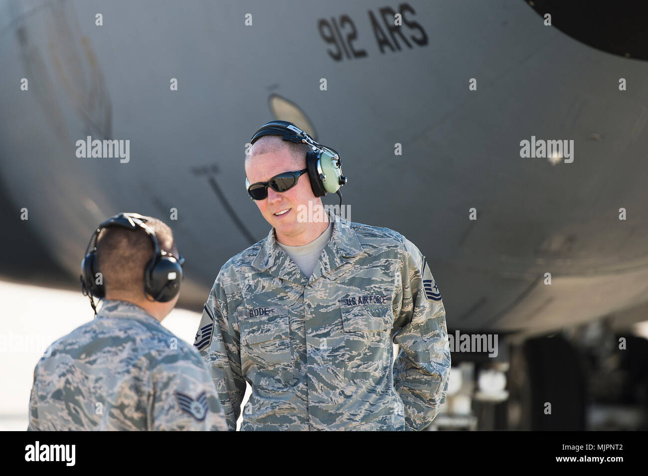 U.S. Air Force Master Sgt. James Bode and Staff Sgt. Luis Escalante ...