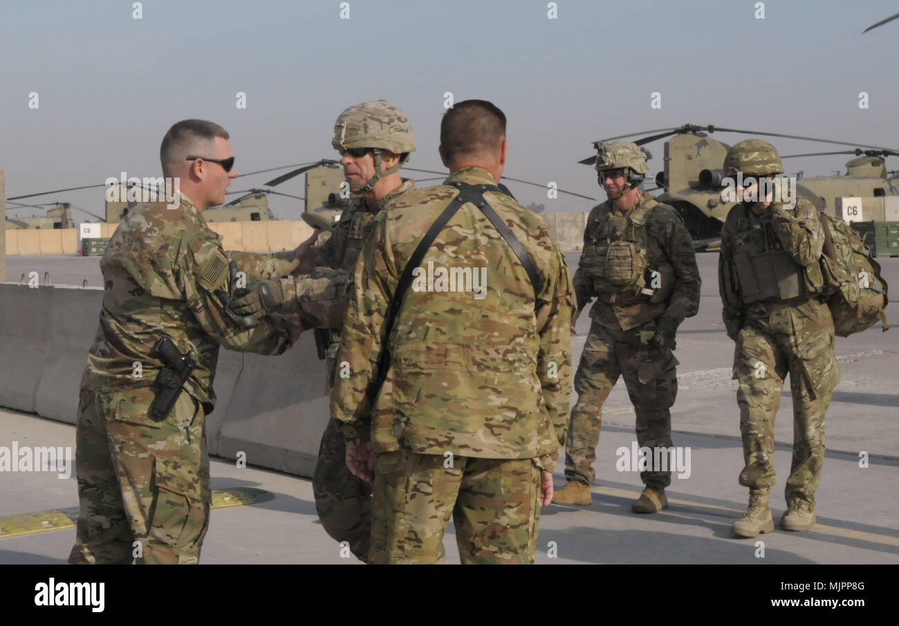 The 449th Combat Aviation Brigade Commander Lt. Col. Joseph Bishop ...