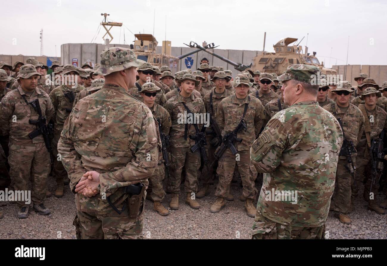 U.S. Army Chief of Staff Gen. Mark A. Milley speaks to Soldiers at ...