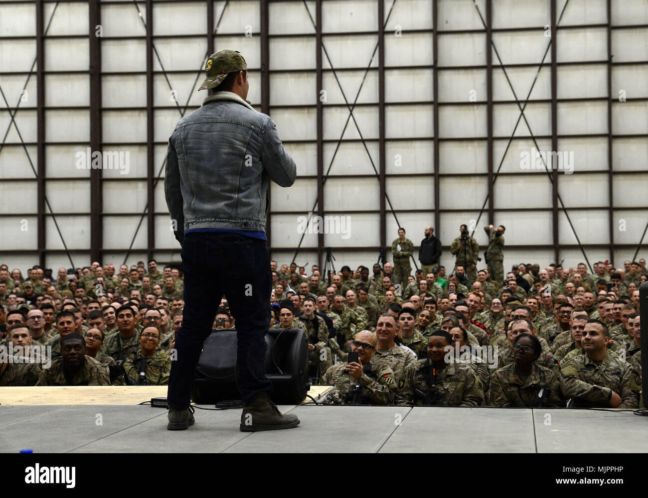 Actor Adam Devine host the 2017 Chairman's USO Holiday Tour Dec. 24 ...