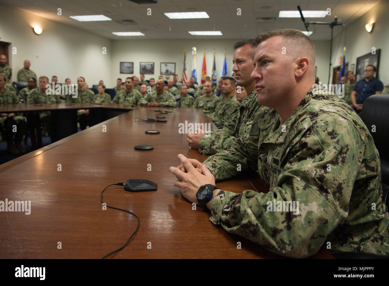 JOINT TASK FORCE - GUANTANAMO, Cuba - JTF-GTMO Troopers fill up a ...