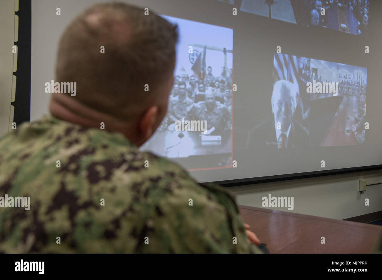 JOINT TASK FORCE - GUANTANAMO, Cuba - A JTF-GTMO Trooper watches a ...