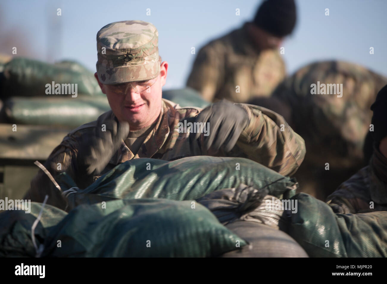 U.S. Army Soldier with B Battery, 1st Battalion, 38th Field Artillery ...